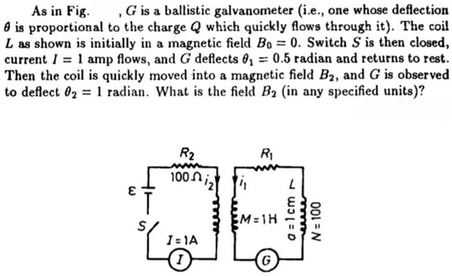 SOLVED: Electromagnetic Theory As shown in Fig. 1, G is a ballistic ...