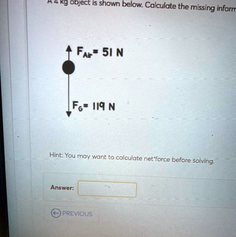 SOLVED: 'Can someone solve this a put all 3 steps ? 44kg object IS ...