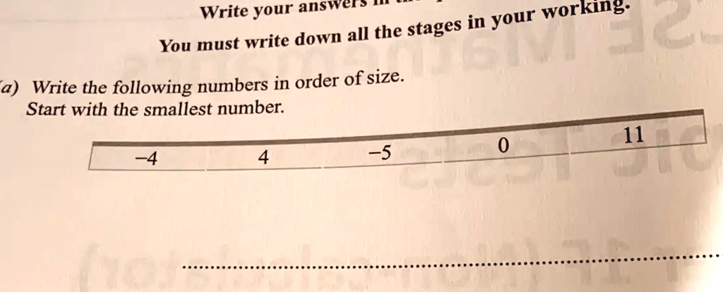 SOLVED: Write your answers your working: write down all the stages in 2 ... SOLVED: Write your answers your working: write down all the stages in 2 ...
