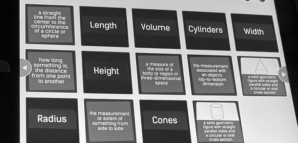 a straight line from the center to the circumference of a circle or ...