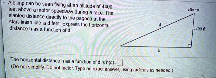 A blimp can be seen flying at an allitude of 4400 feet above...