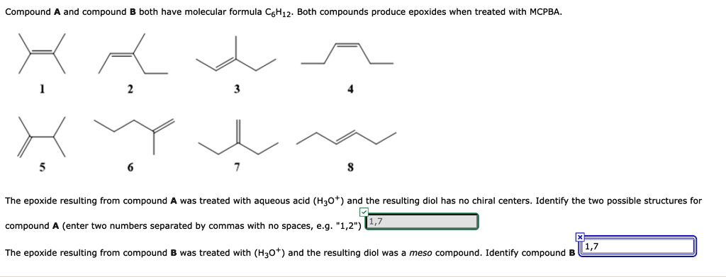 SOLVED: Compound and compound both have molecular formula C6H1z Both ...
