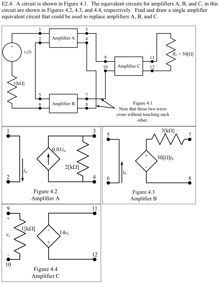[GET ANSWER] e24 a circuit is shown in figure 41 the equivalent ...