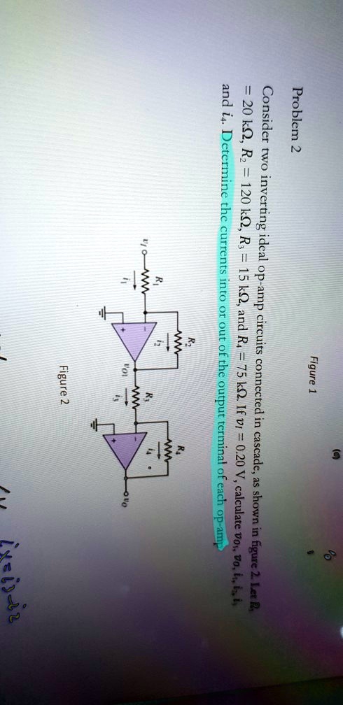 SOLVED: What is meant by determining the current into or out of the terminal of each op amp ...