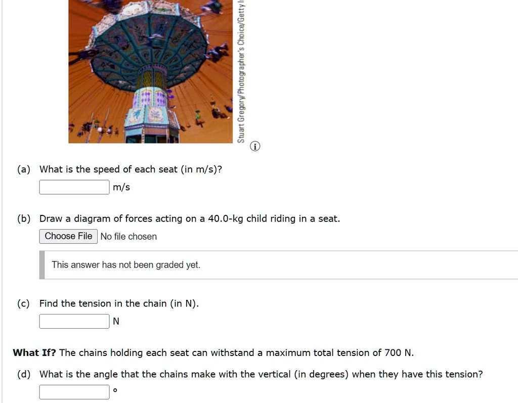 SOLVED: The figure shows a photo of a swing ride at an amusement park ...