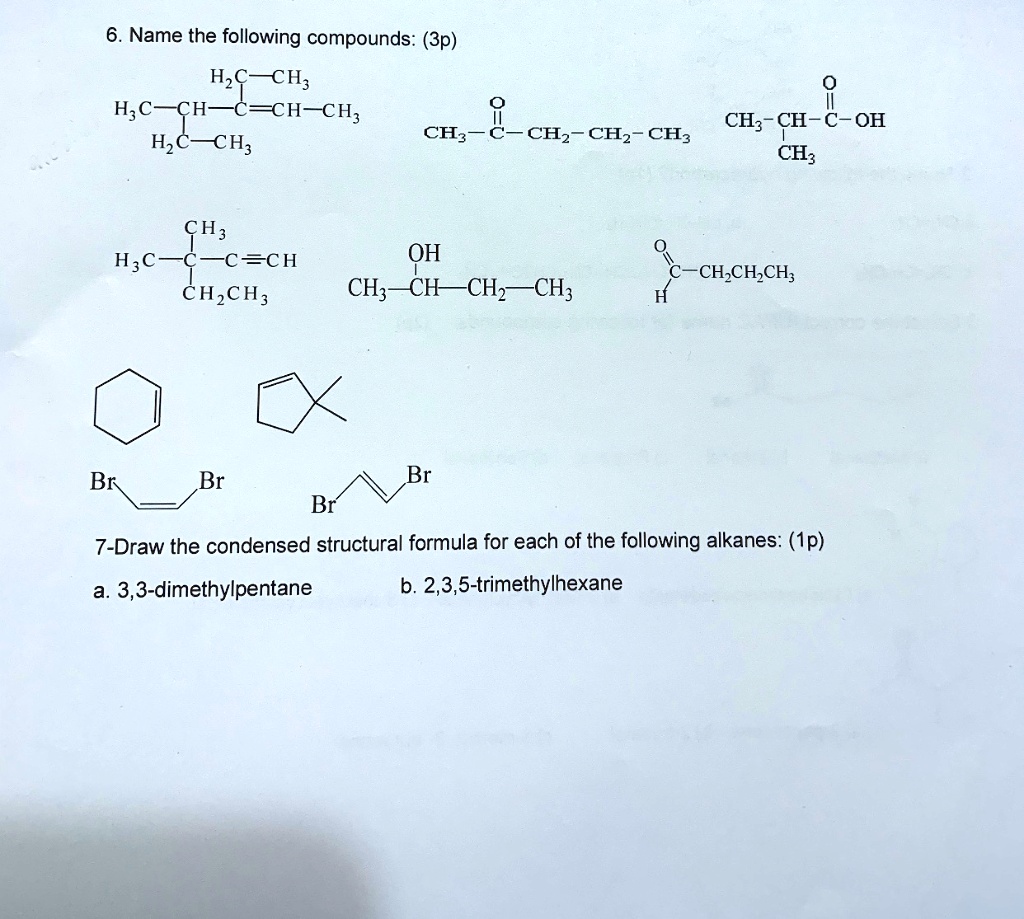 SOLVED: 6. Name the following compounds: (3p) H3C-CH; H3C-CH=CH-CH2OH ... SOLVED: 6. Name the following compounds: (3p) H3C-CH; H3C-CH=CH-CH2OH ...