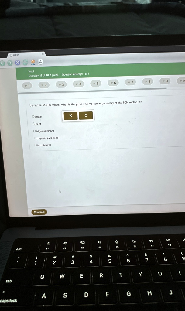 Using the VSEPR model, what is the predicted molecular geometry of the ...