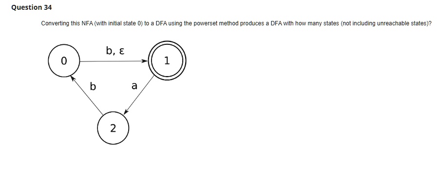 Video Solution Question 34 Converting This Nfa With Initial State 0 To A Dfa Using The