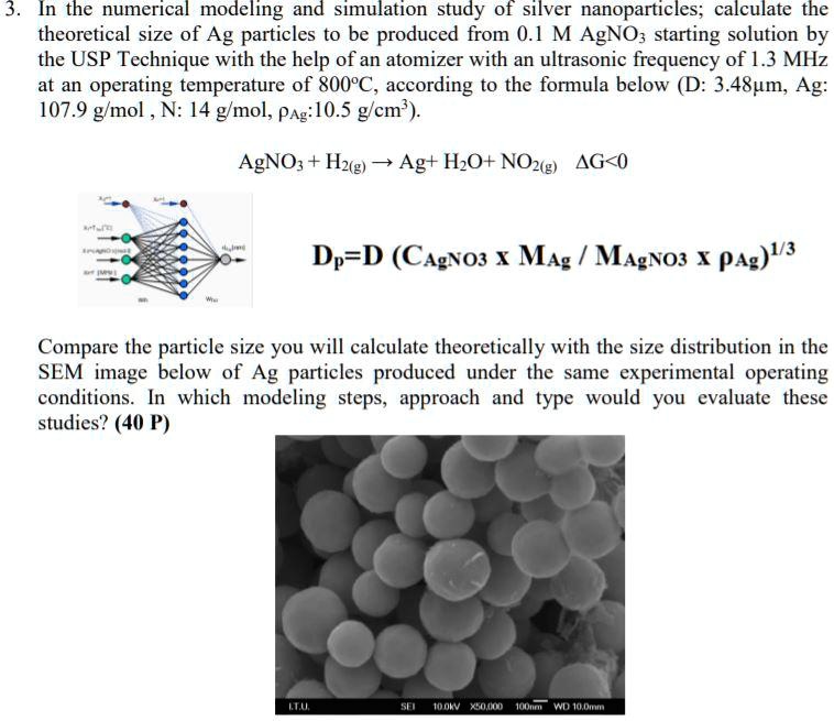 3. In the numerical modeling and simulation study of silver ...