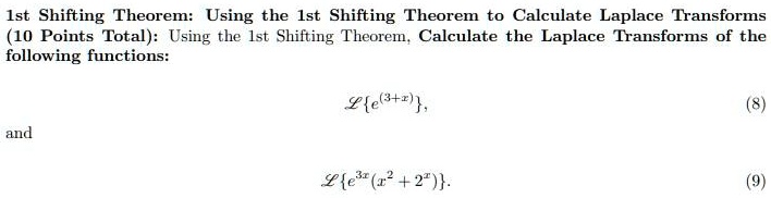 ist shifting theorem using the ist shifting theorem calculate laplace ...