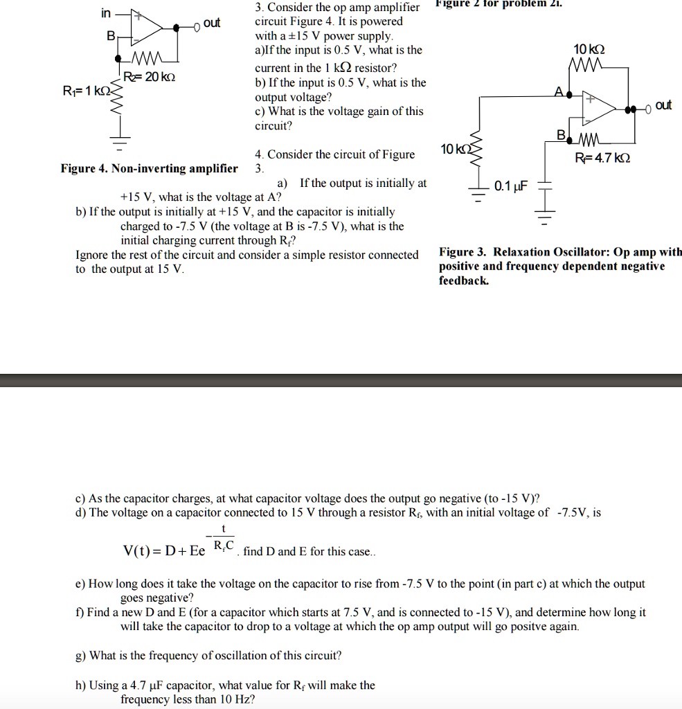 SOLVED: Text: Answer number 4 please 3. Consider the op amp amplifier circuit Figure 4. It is ...