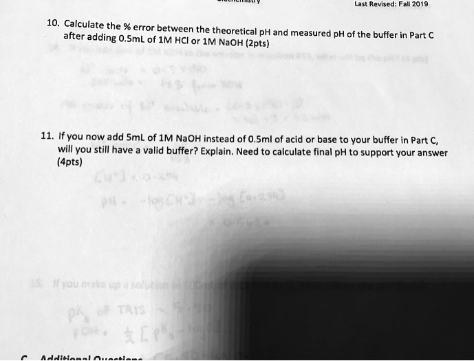 last revisedz fall 2019 10 calculate the error between the theoretical after adding 0sml of 1m ...