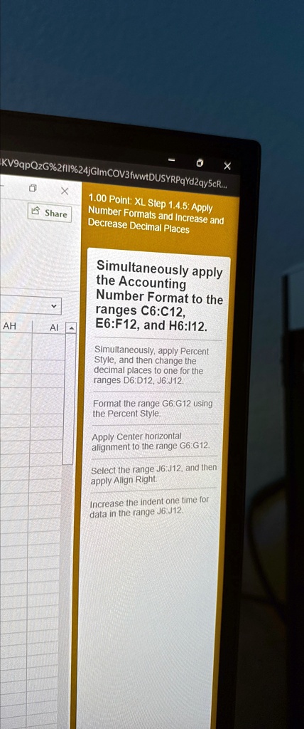 1.00 Point: XL Step 1.4.5: Apply Number Formats and Increase and ...