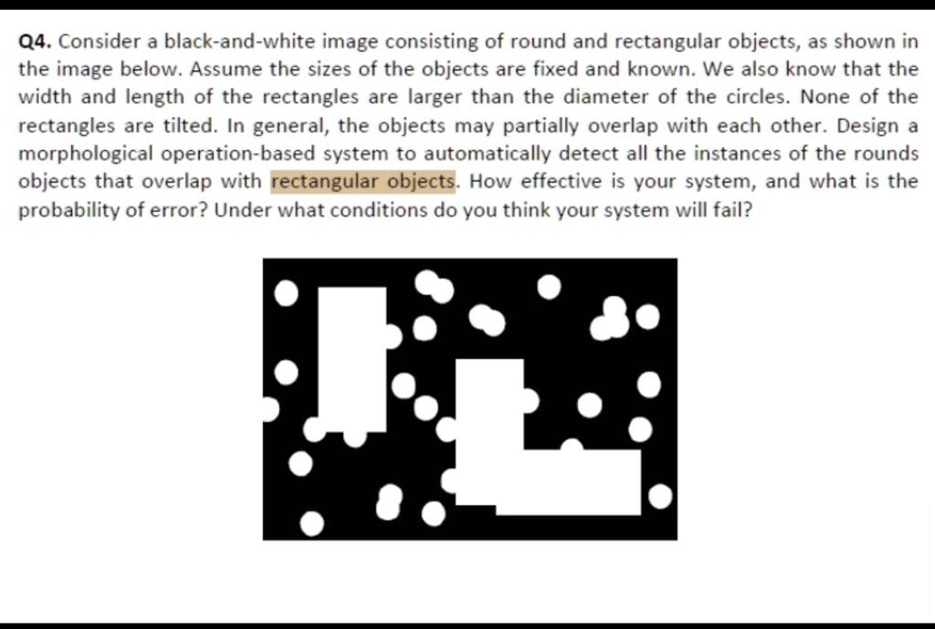 please answer this 04 consider a black and white image consisting of ...