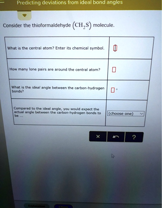 SOLVED: Predicting deviations from ideal bond angles Consider the ...