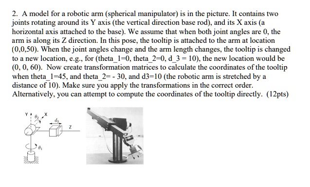 a model for robotic arm spherical manipulator is in the picture it ...