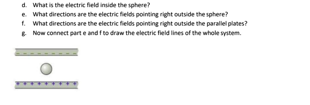 SOLVED: What is the electric field inside the sphere? What directions ...