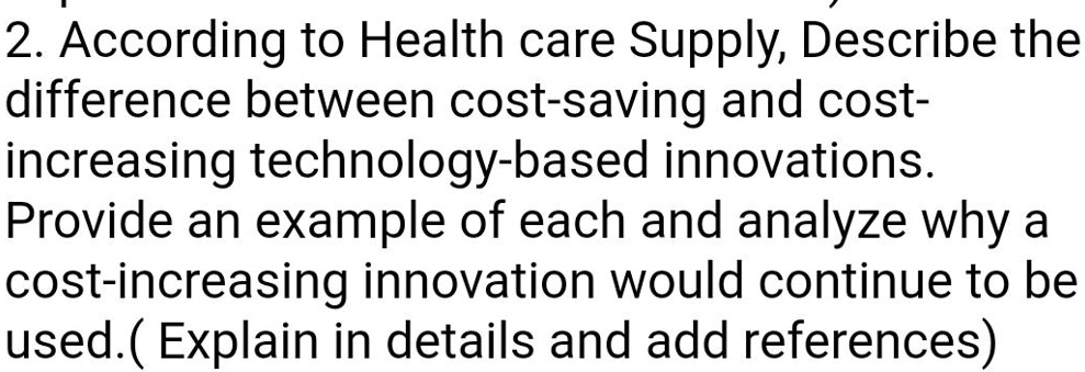 SOLVED: According to Healthcare Supply, describe the difference between ...