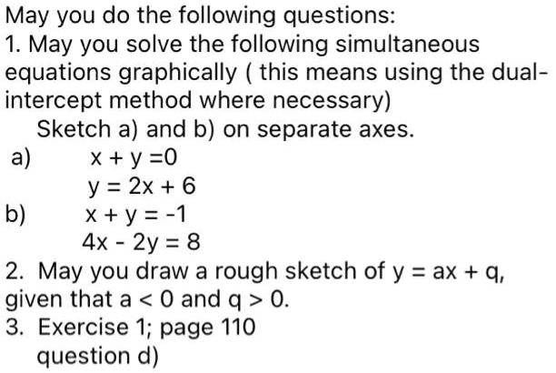 SOLVED: May you do the following questions: 1. May you solve the ...