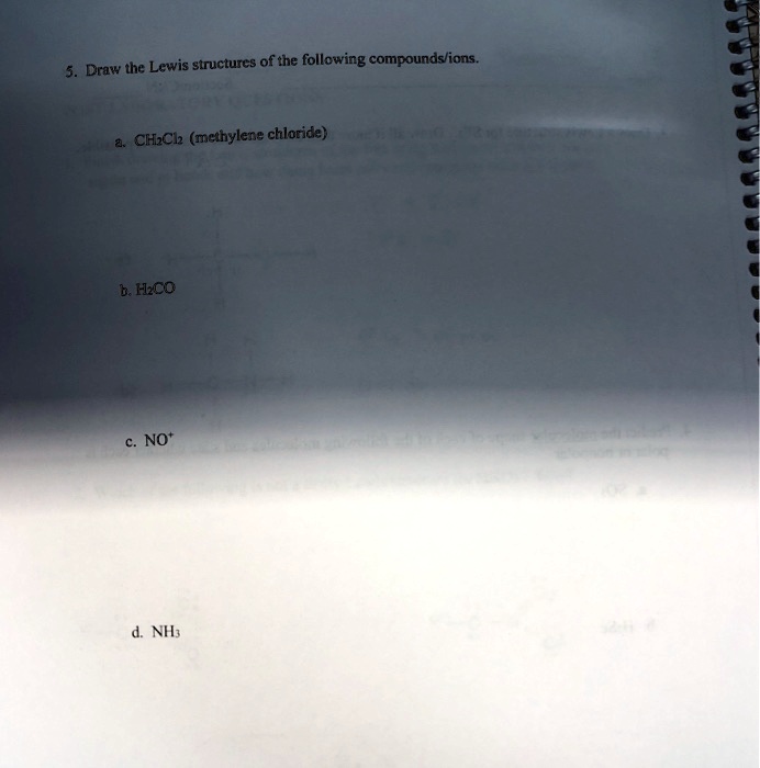 SOLVED: Draw the Lewis structures of the following compounds: CH2Cl2 ...