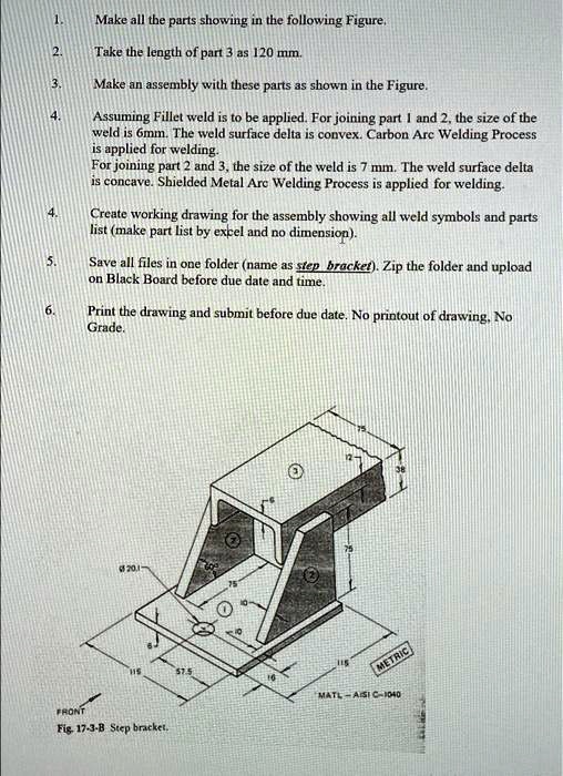 SOLVED: Please do it with SolidWorks and show steps. Make all the parts shown in the following ...