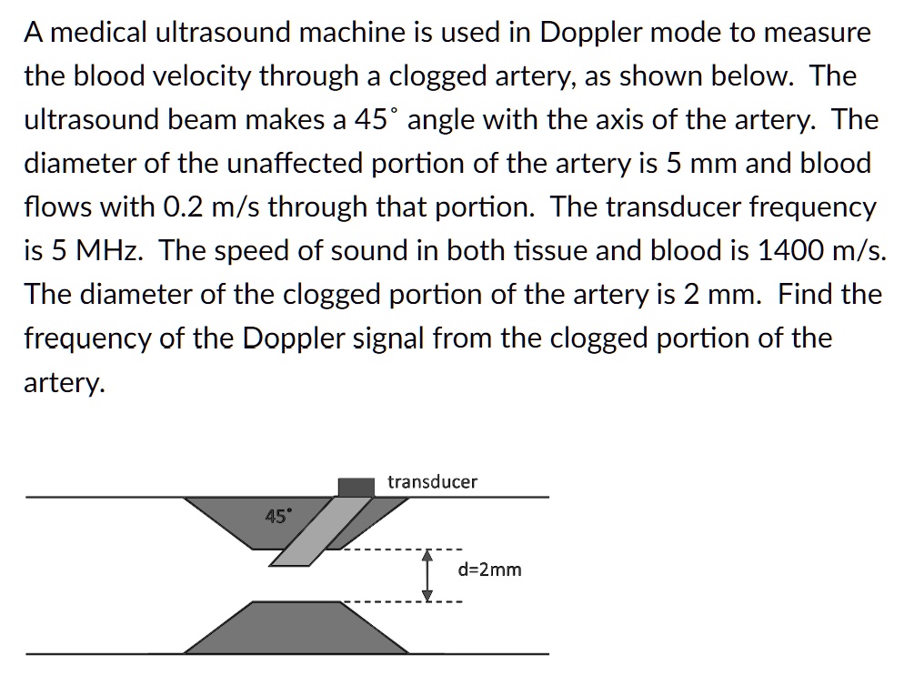 A medical ultrasound machine is used in Doppler mode to measure the ...