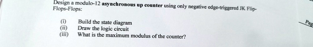 Solved Flops Flops Design A Modulo 2 Asynchronous Up Counter Using