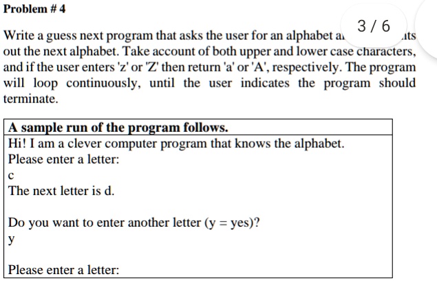 Write Solution In C Problem 4 3 6 Write A Guess Next Program That 4622