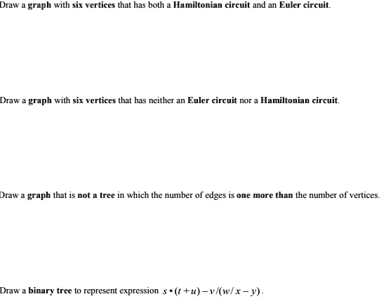 Solved Draw A Graph With Six Vertices That Has Both A Hamiltonian Circuit And An Euler Circuit 