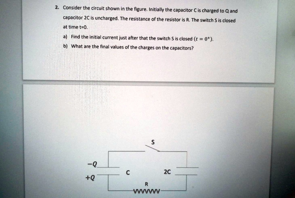 Consider the circuit shown in the figure: Initially, the capacitor C is ...