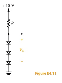 SOLVED: Question: Design the circuit in Figure E4.11 to provide an output voltage of 2.4 V ...