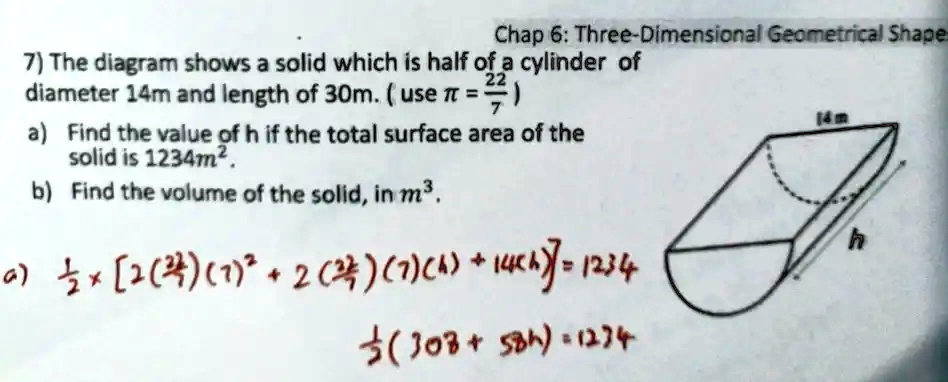 SOLVED: Chap 6: Three-Dimensional Geometrical Shape 7) The diagram ...