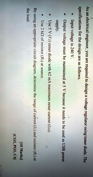 SOLVED: The load used is a 2k resistor connected to a source supply. The input voltage is 240 V ...