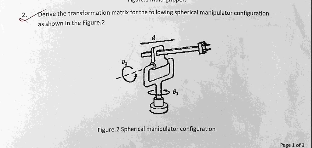 [GET ANSWER] 2 derive the transformation matrix for the following ...
