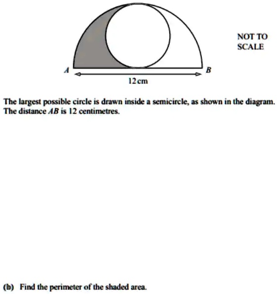 SOLVED: NOT TO SCALE 1cm The largest possible circle is drawn inside a ...