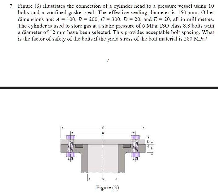 SOLVED: 7. Figure 3 illustrates the connection of a cylinder head to a ... SOLVED: 7. Figure 3 illustrates the connection of a cylinder head to a ...