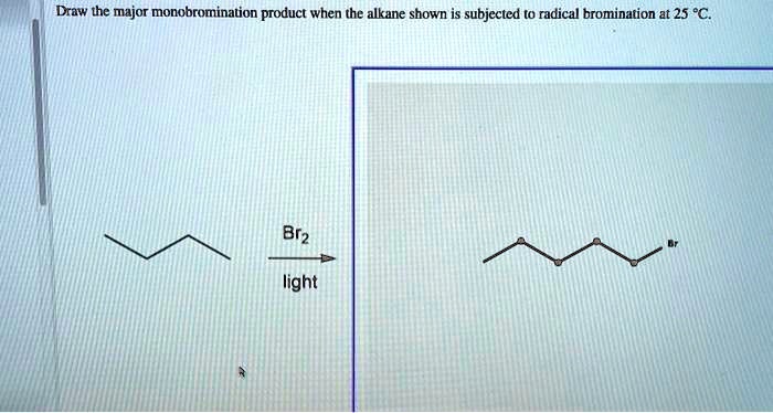 Solved Draw The Major Monobromination Product When The Alkane Shown Is
