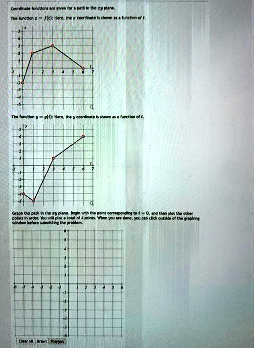 SOLVED: Coordinate functions are given for a path in the xy plane. The ...