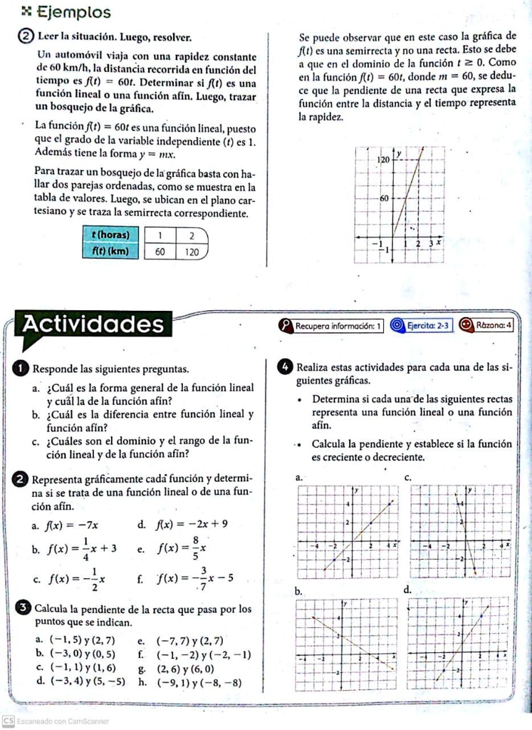 1 determina si cada una de las siguientes rectas representa una funcion ...