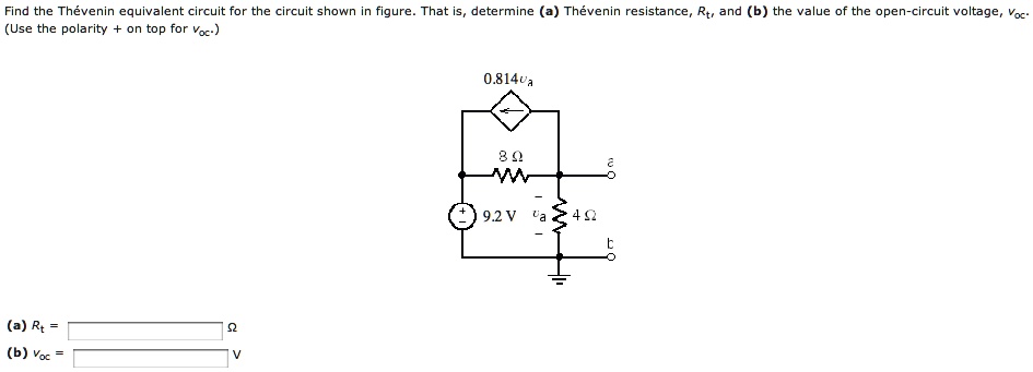 Solved Find The Thevenin Equivalent Circuit For The Circuit Shown In