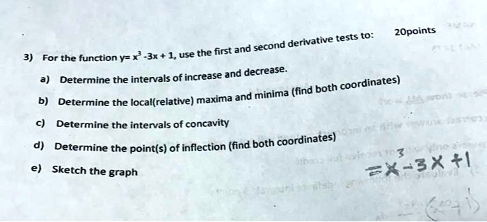 Solved Tests To 2 Points Second Derivative For The Function Xy X