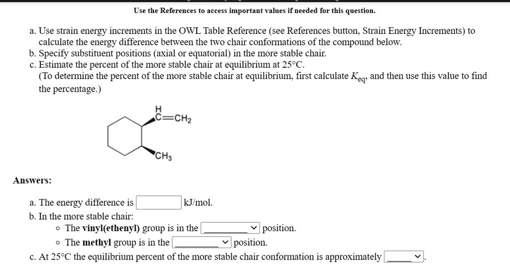 SOLVED:Use the References to access important values if needed for this question_ Use strain ...
