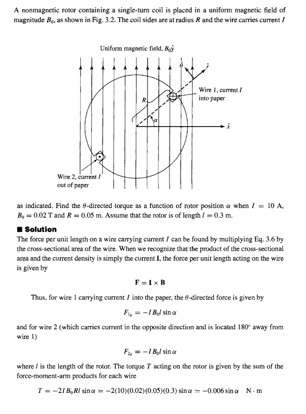 a nonmagnetic rotor containing a single turn coil is placed in a ...