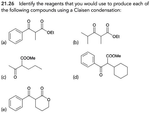 2126 identify the reagents that you would use to produce each of the ...
