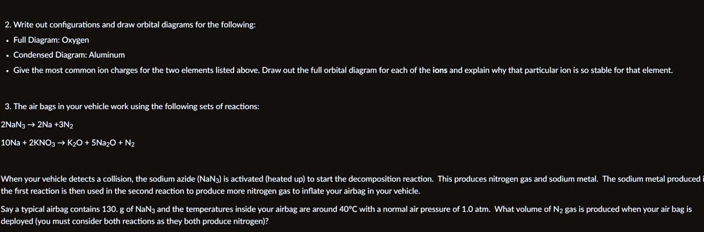SOLVED: 2. Write out configurations and draw orbital diagrams for the ...
