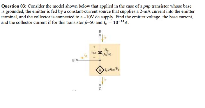 Question 03: Consider the model shown below that applied in the case of ...
