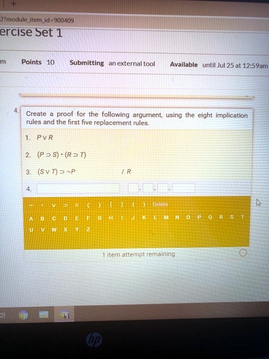 SOLVED: 27module_item_id 900409 ercise Set 1 Points Submitting an external tool Available until ...