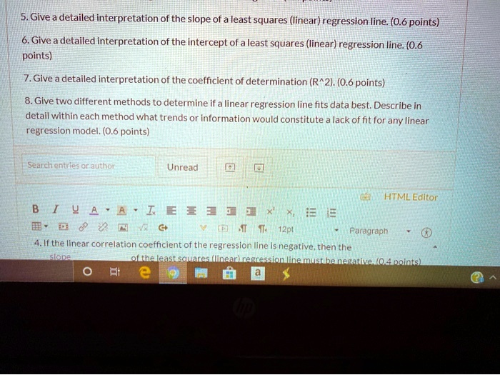5give a detailed interpretation of the slope of a least squares linear ...