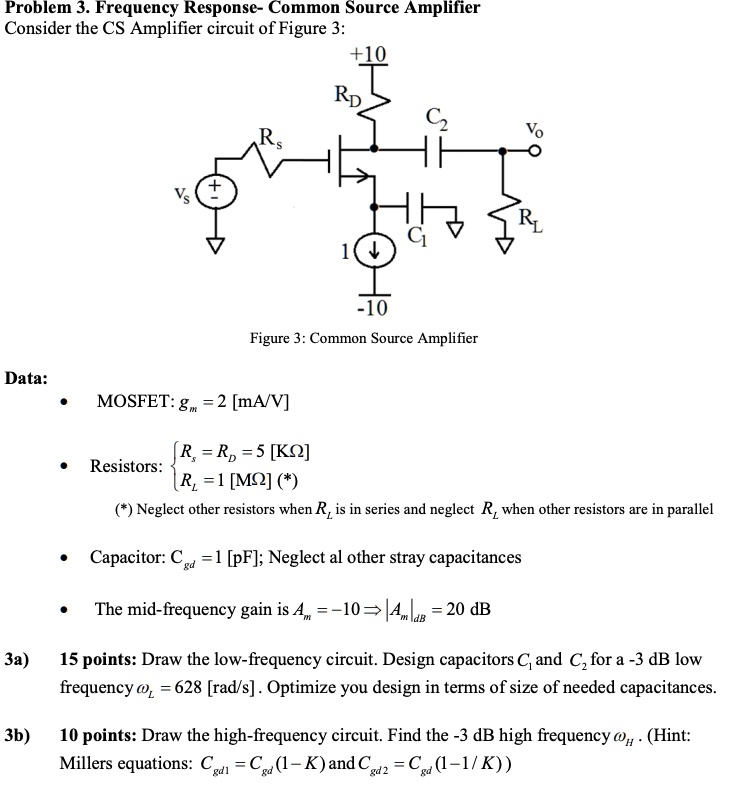 consider the cs amplifier circuit of figure 3 10 r vo 10 figure 3 common source amplifier data ...