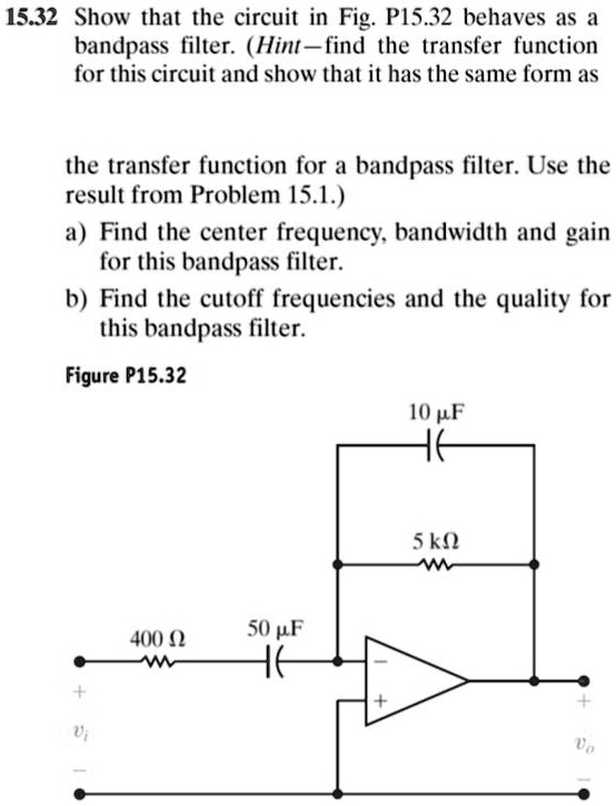 [GET ANSWER] 15.32 Show that the circuit in Fig. P15.32 behaves as a ...